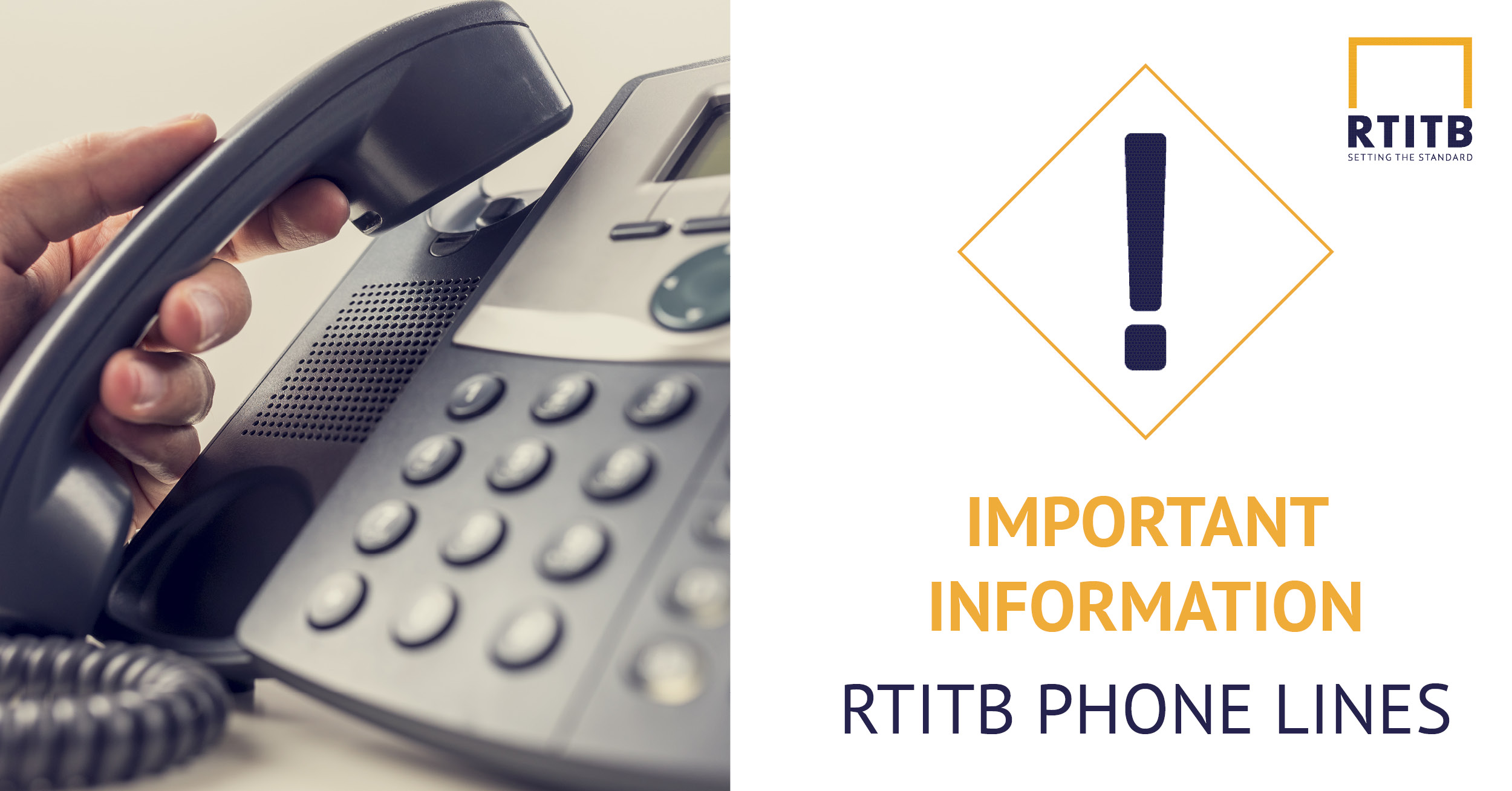 IMPORTANT INFORMATION: Phone Lines - 4th of March 2024 - RTITB